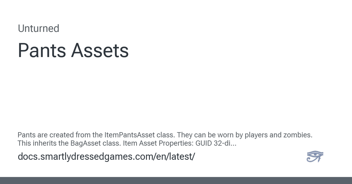 Pants Assets — Unturned 3.x documentation