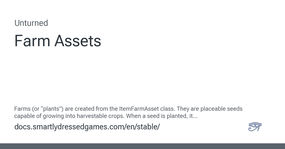 Farm Assets — Unturned 3.x documentation